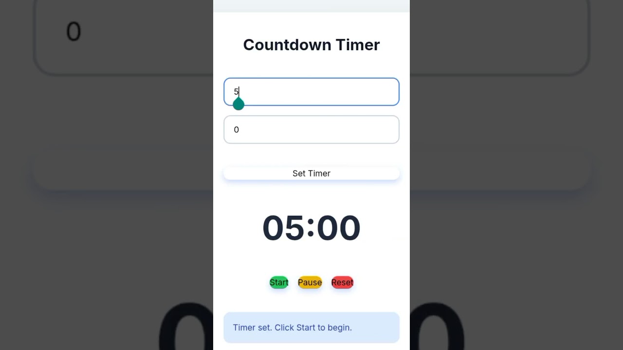 Build Your Own Countdown Timer App with HTML, CSS  #htmlcssjs #coding #frontendcourse #c0dewiyhnoor