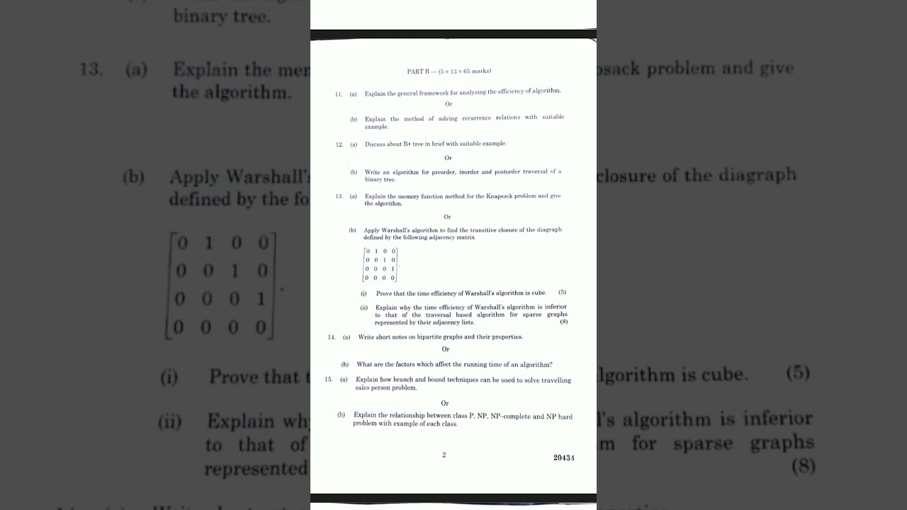 CP4151- Advanced Data Structures and Algorithms (Nov/Dec 2024)