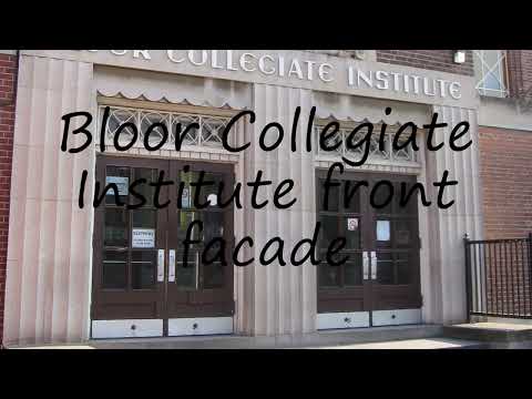 How to pronounce Bloor Collegiate Institute front facade in English?