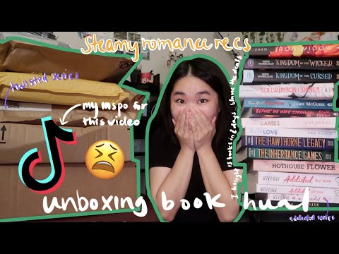 unboxing books TIKTOK made me buy...should really be TAKEtok