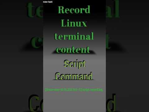 Linux Script Command Explained in 30 Seconds! #shorts #ytshorts