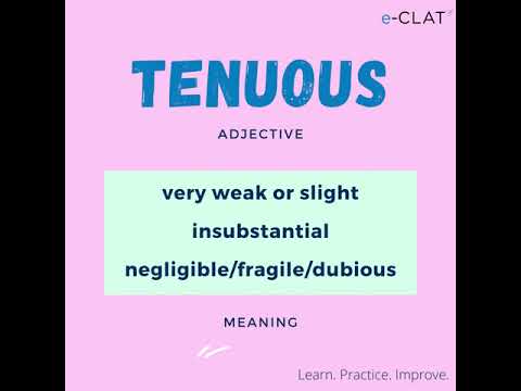 TENUOUS | Word meaning | Word of the Day 12
