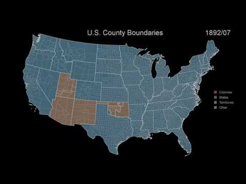 A time lapse of changing USA boundaries, 1629-2000