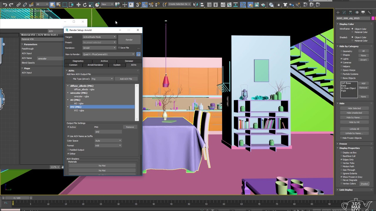 Arnold AOVs in 3ds Max