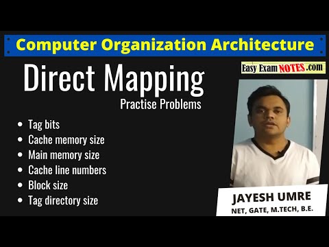 COA#37 | Direct mapping in cache memory technique | Practise problems ...