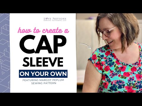 How to "draft" a Cap Sleeve for any knit top ✂️ Easy DIY Tutorial! | Margot Peplum Sewing Pattern