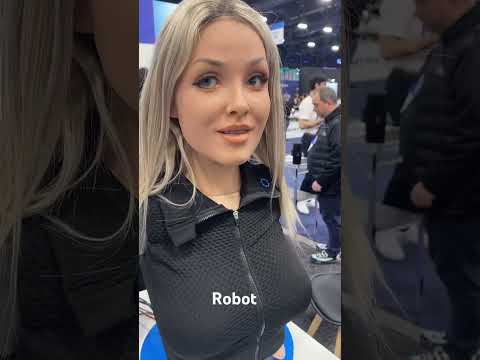Female Robot at CES 2025 #Android #ces2025 #lasvegas #realbotix