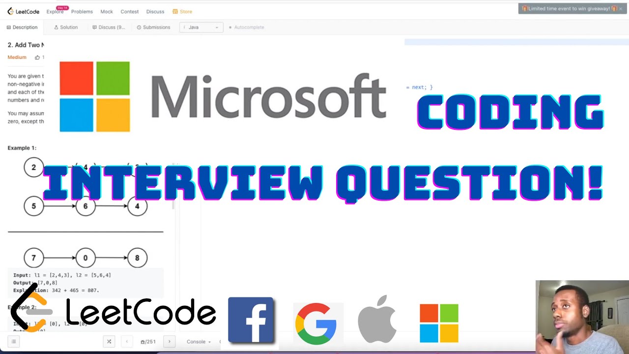MICROSOFT Coding Interview Question - Add Two Numbers | LeetCode