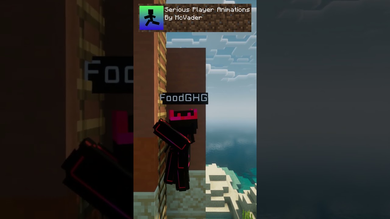 Serious Player Animations | 1.20 - 1.20.4 Fabric/Forge #shorts #minecraft