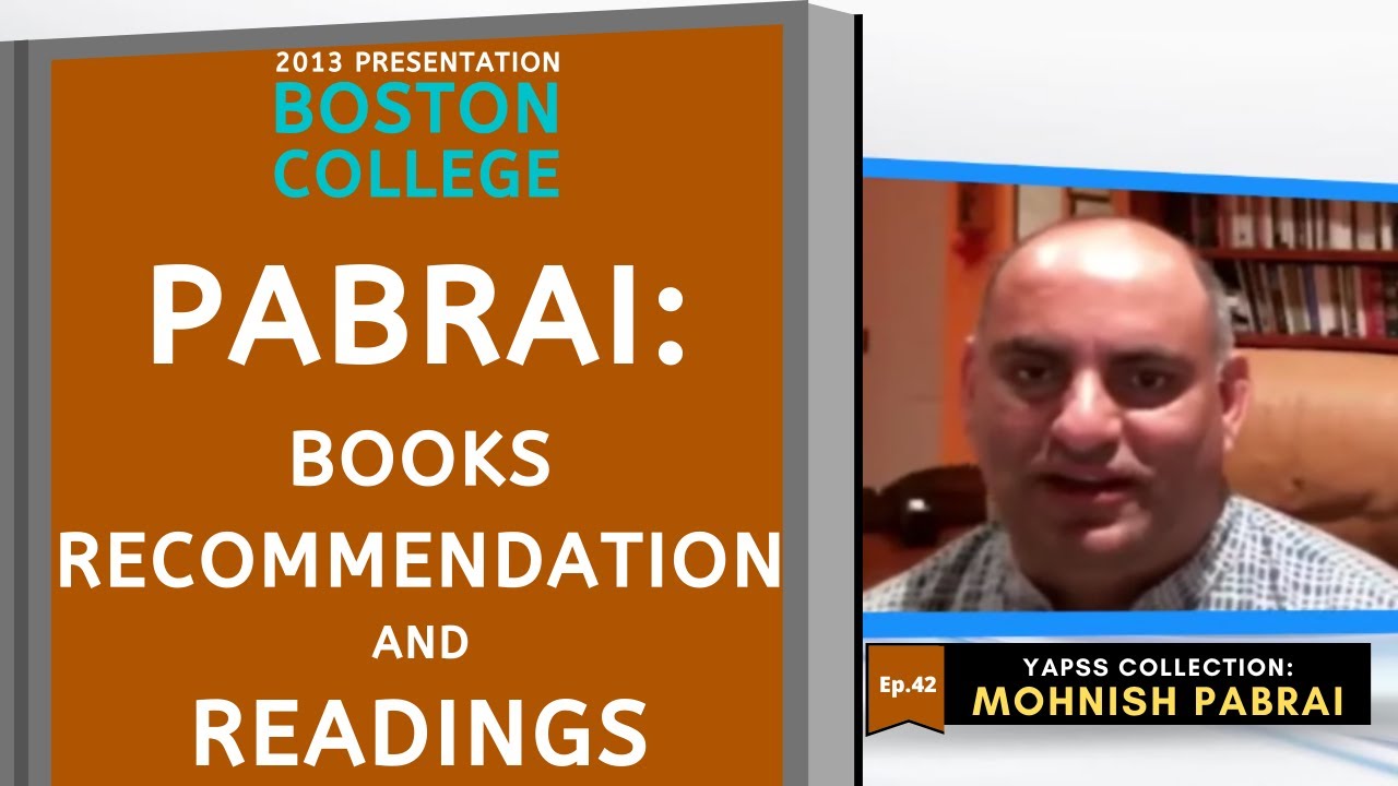Mohnish Pabrai: Books Recommendation and Readings. | BC 2013【C:M.P Ep.42】