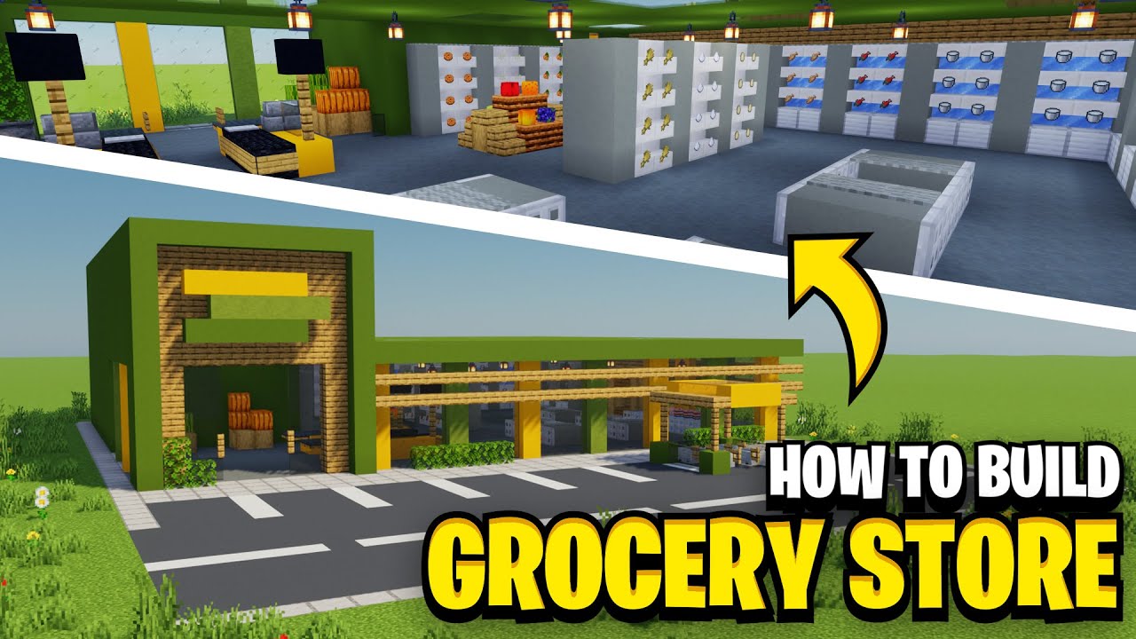 How To Build A GROCERY STORE In Minecraft! - Build Tutorial - Minecraft ...