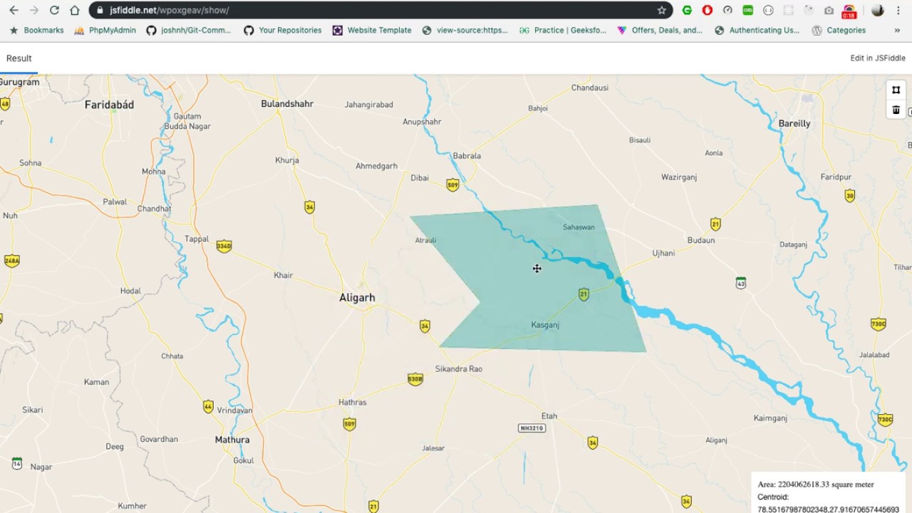 Mapbox Gl + Mapbox Gl Draw + Turf + React JS