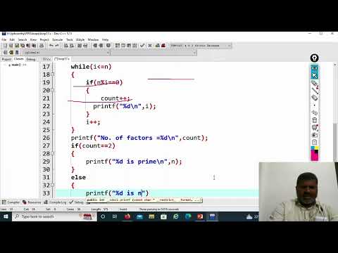 C4.25 | while loop | given number is prime or not | C language | for Beginners |Dr. Kaja Masthan