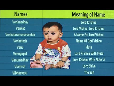 Baby Boy Names Starting With V | PATAS TV
