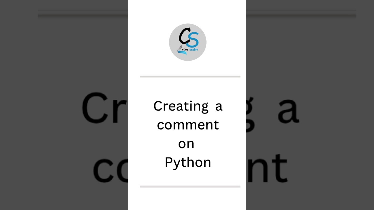 |Creating single line and multiple line comment on python | #androidcoding #python #pythonprogrammer