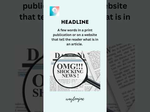 What is Headline ? #journalism #learning #newsreporting #breakingnews #digitaljournalism #massmedia