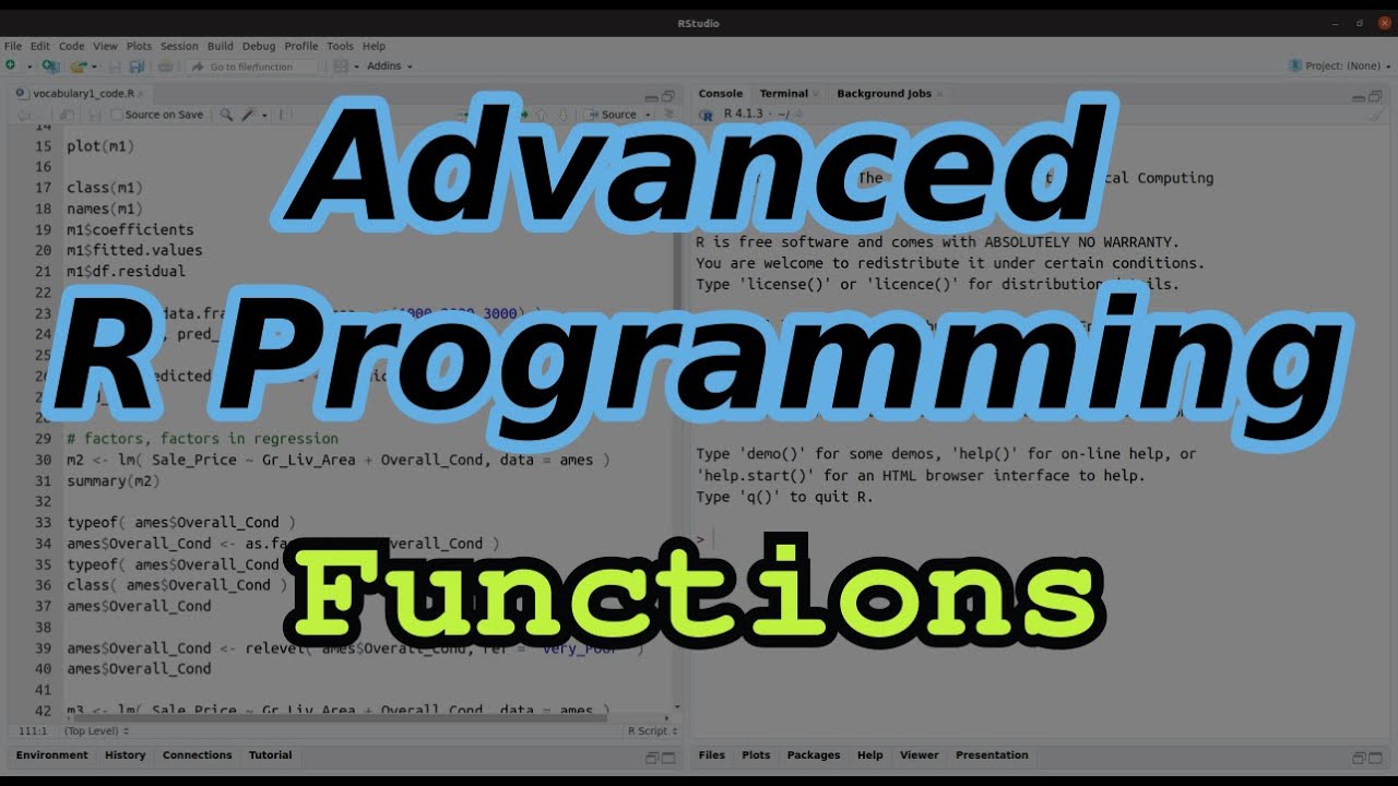 Advanced R Programming - Defining and Calling Custom Functions