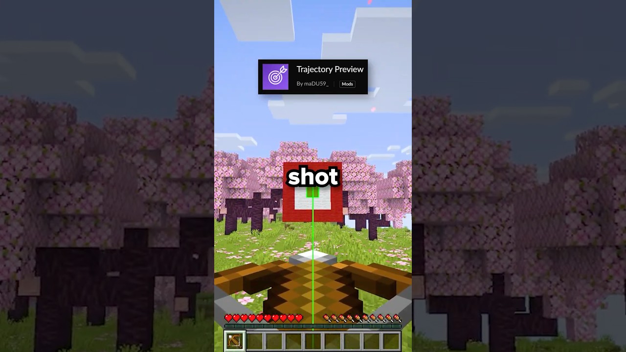 Minecraft: Trajectory Preview Mod