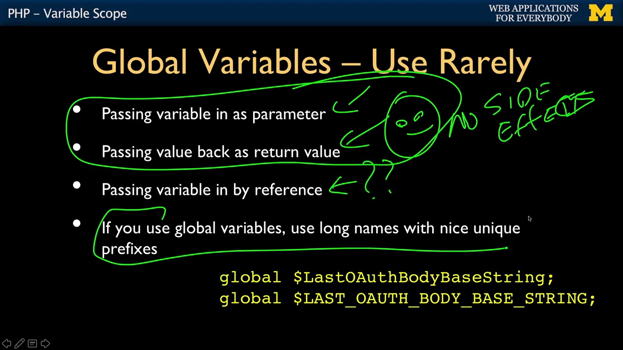 PHP - Variable Scope - Building Web Applications in PHP