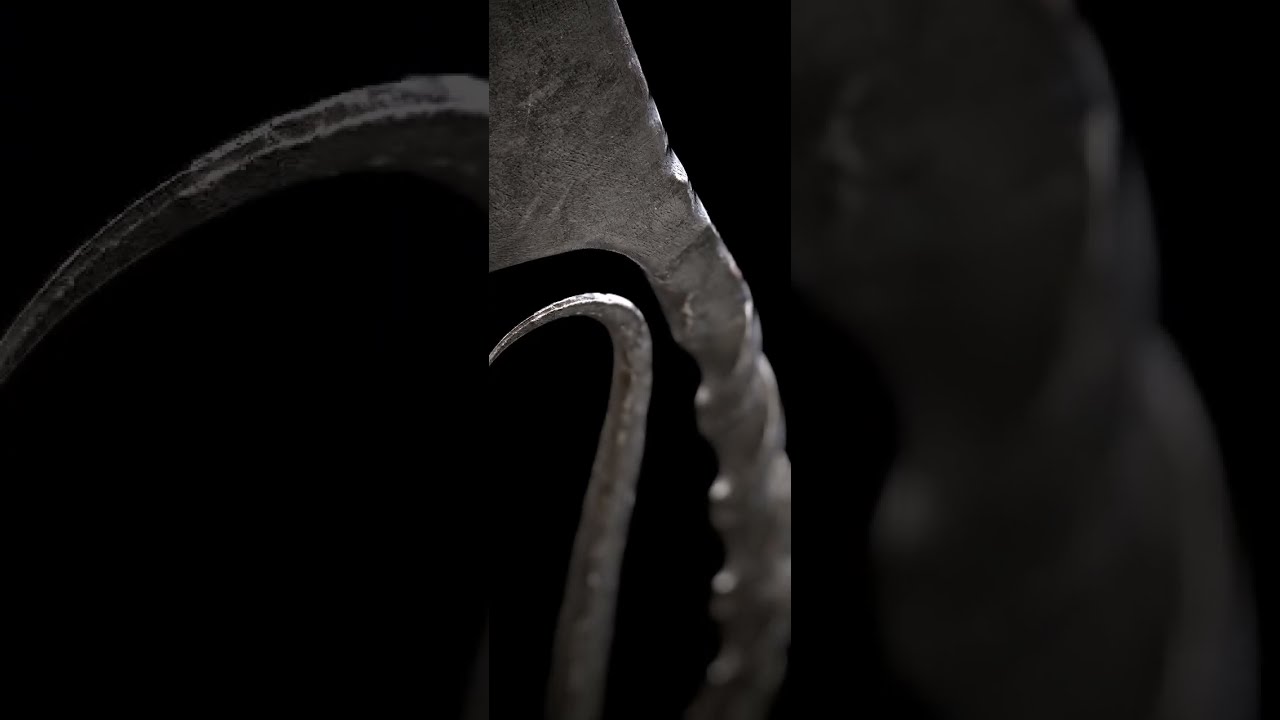 Forged Medieval Ruined Knife 3D model