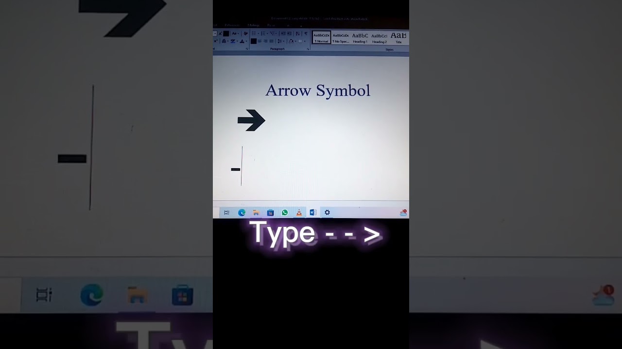 Arrow Symbol In Ms Word #shortcutkeys #youtubeshorts #microsoftword #keyboard
