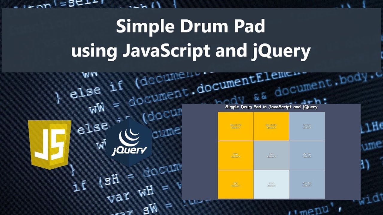 Simple Drum Pad App using JavaScript and jQuery DEMO