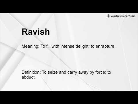 Ravish Meaning