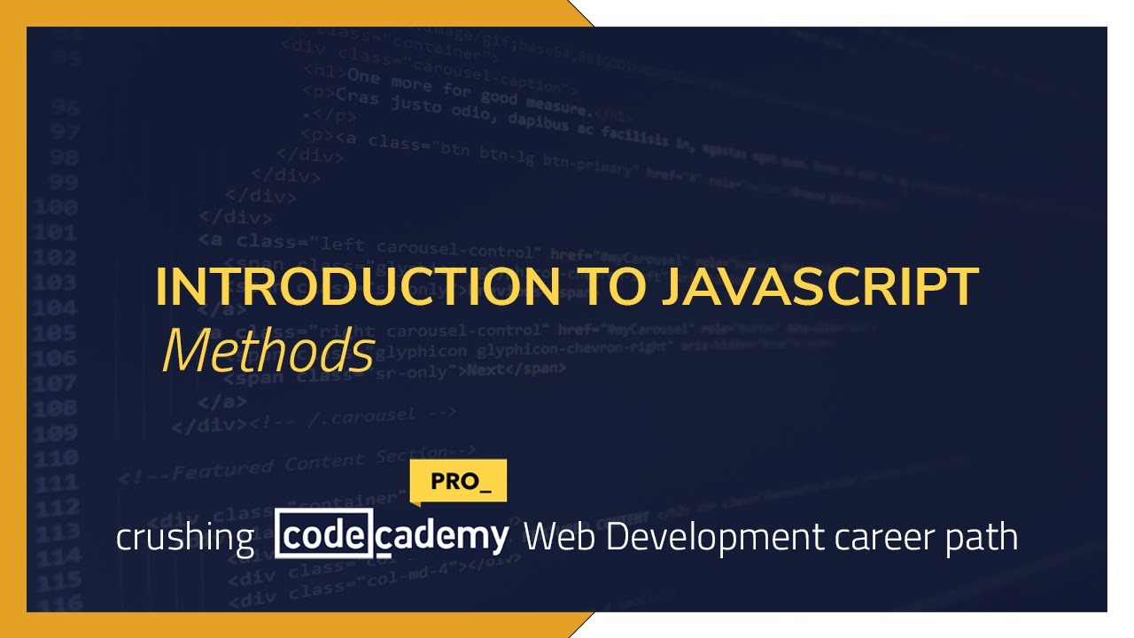 Crushing Codecademy PRO WEB DEVELOPMENT career path Challenge - Methods