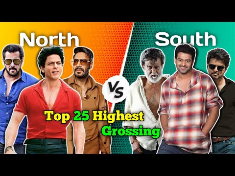 Bollywood Vs South Top 25 Highest Grossing Movies Comparison 🤯