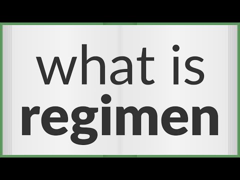 Regimen | meaning of Regimen