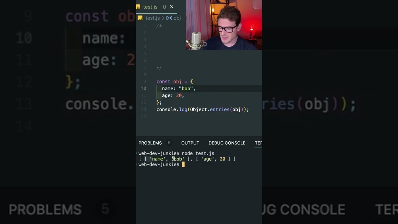 How to use Object.fromEntries to convert arrays to objects #shorts