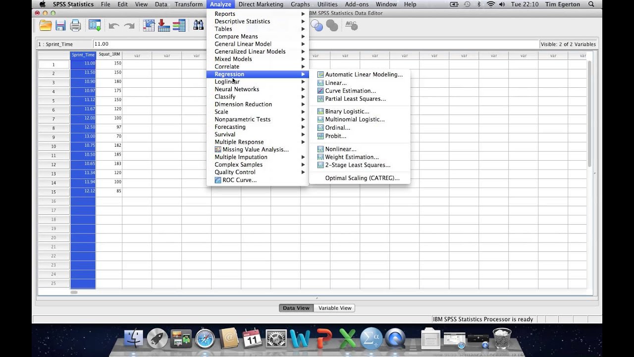 SPSS Tutorial 4: Regression Analysis - Linear Regression