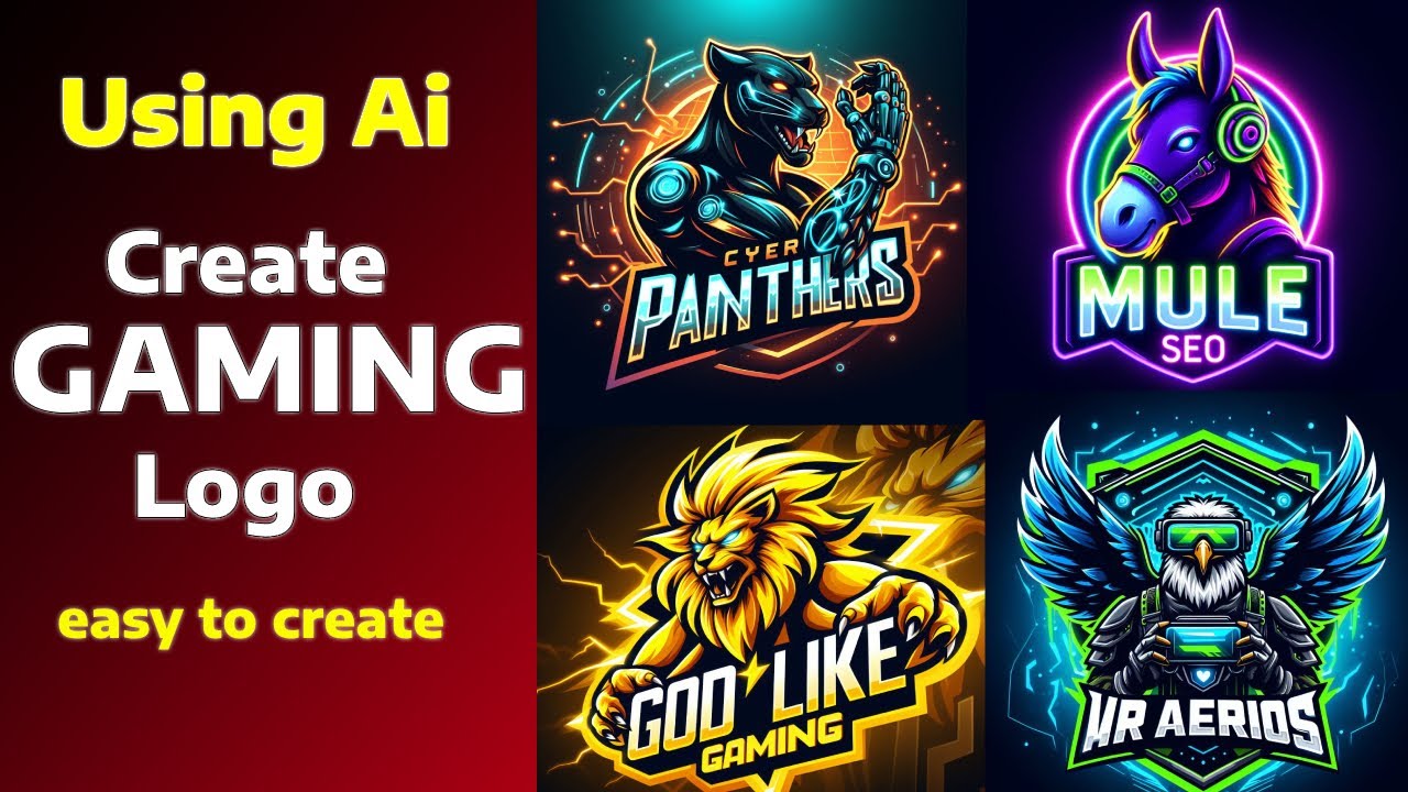 Using Ai create GAMING LOGO for FREE