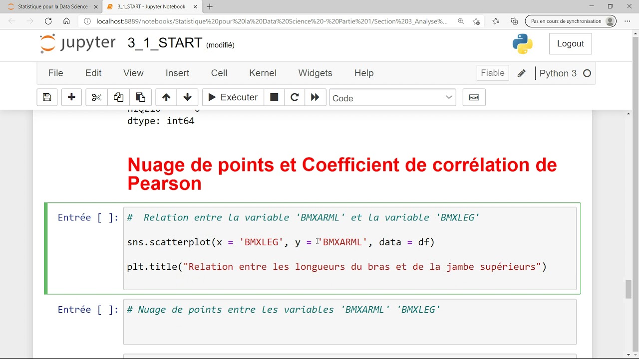 Relations entre variables quantitatives - Nuage de points