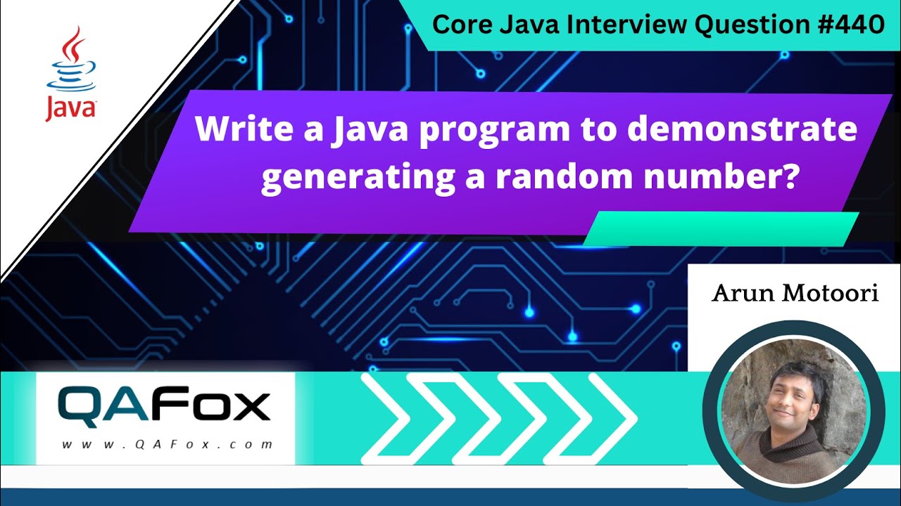 Write a Java program to demonstrate generating a random number (Core Java Interview Question #440)