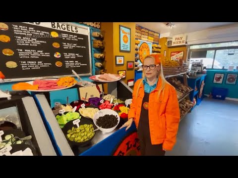 At Feltz Bagels, a bagel made of felt can satisfy your appetite for art