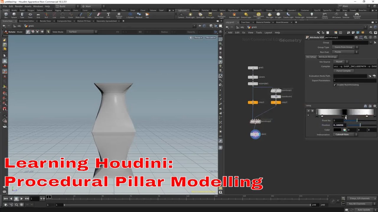 Learning Houdini-Procedural Pillar
