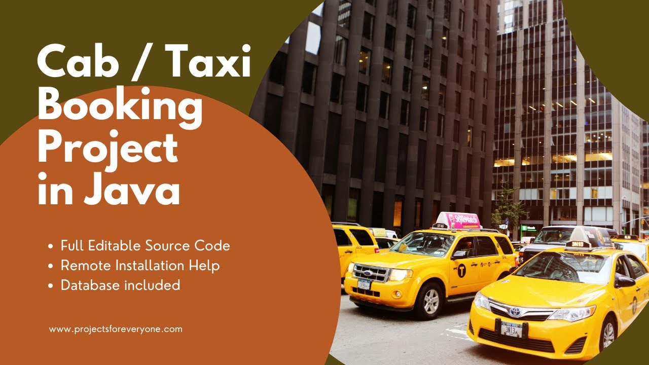 Taxi Booking System Project in Core Java Swing with JDBC with source code 2023 | java projects