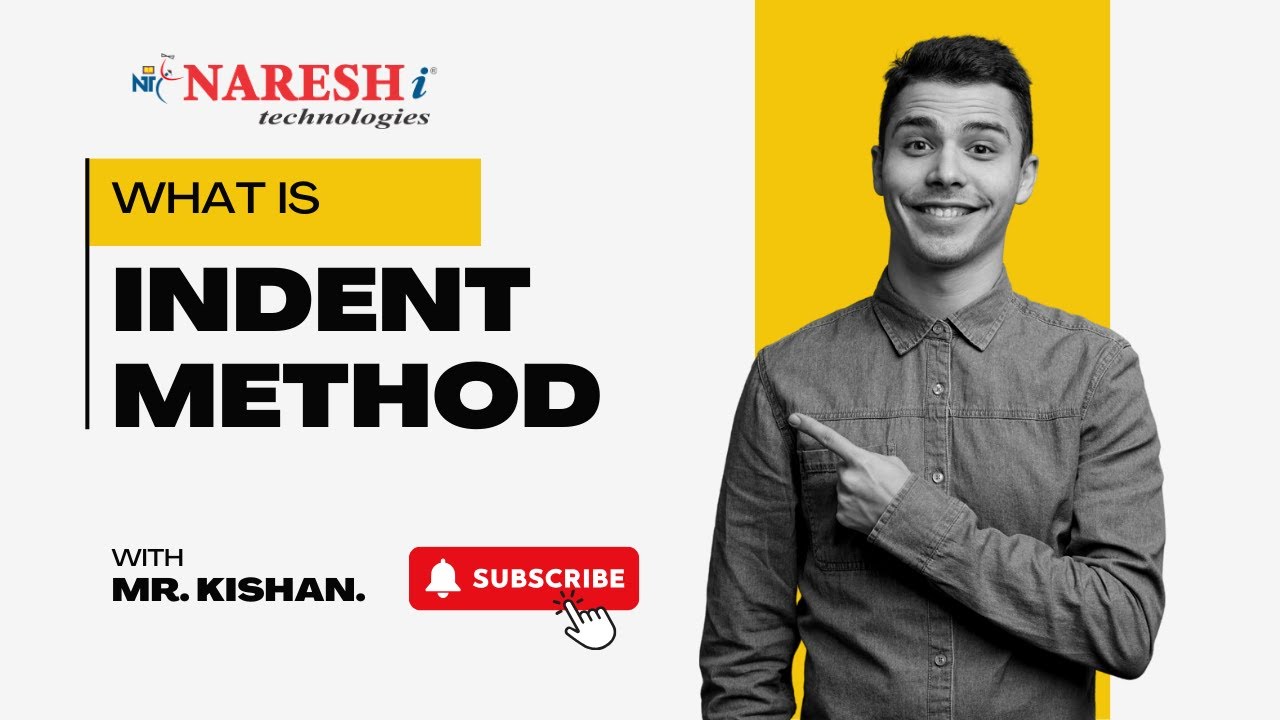 What is Indent Method | Indentation Method | java strings explained |    NareshIT