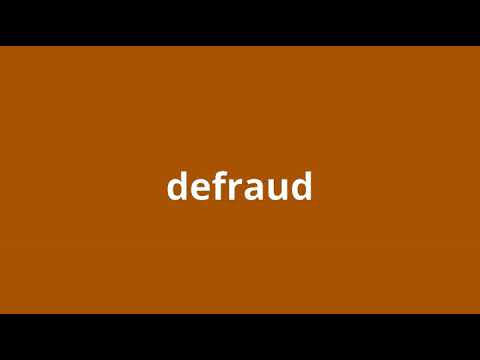 what is the meaning of defraud