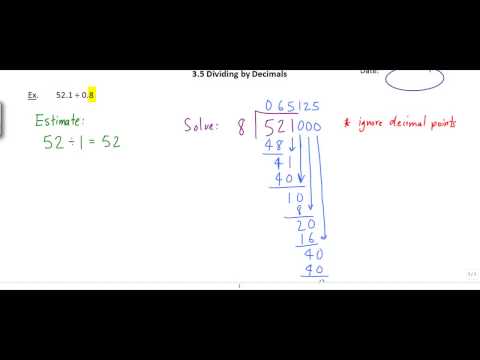 3.5 - Dividing by Decimals