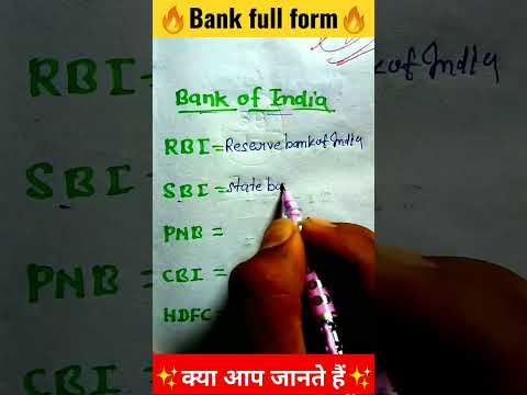 bank full form | Bank of India | important bank name | #shorts #yoitubeshorts #bank