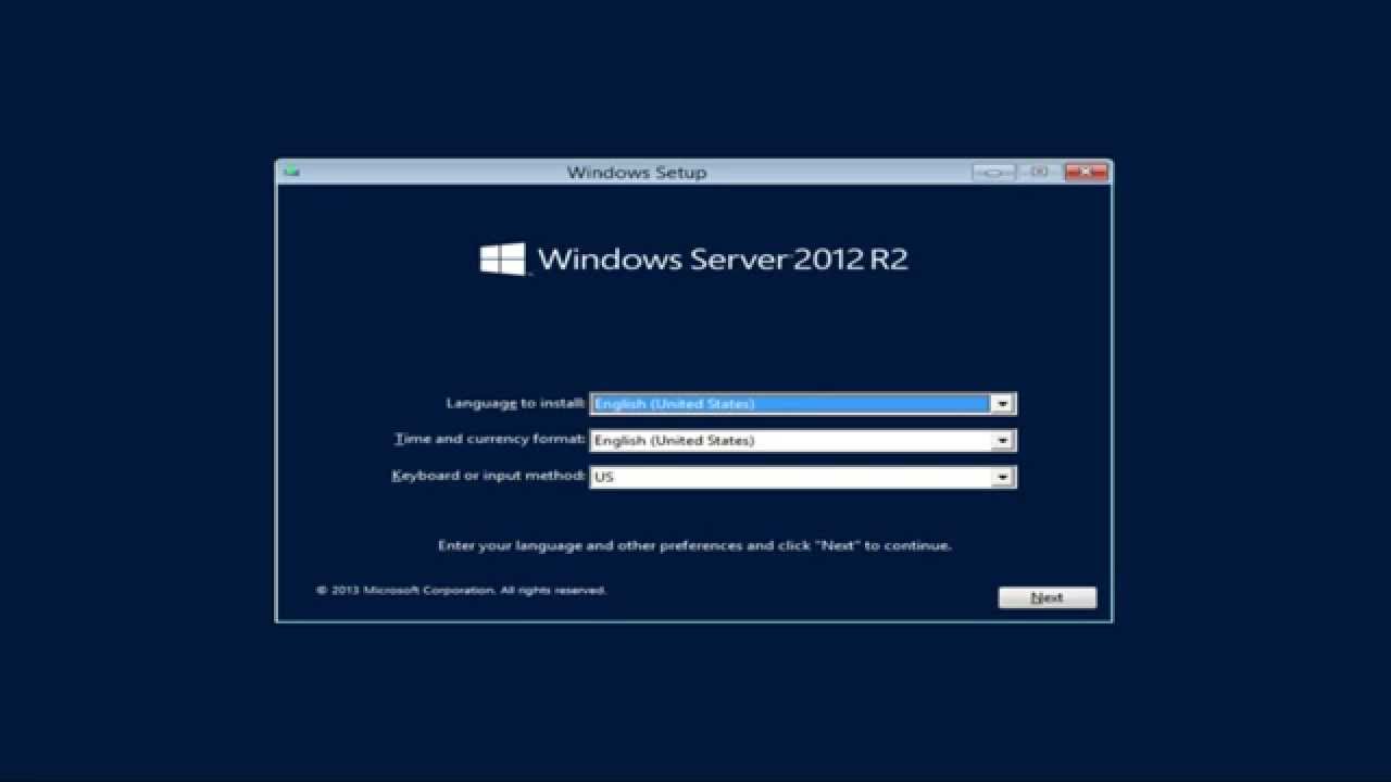 Windows Server 2012 R2 Installation