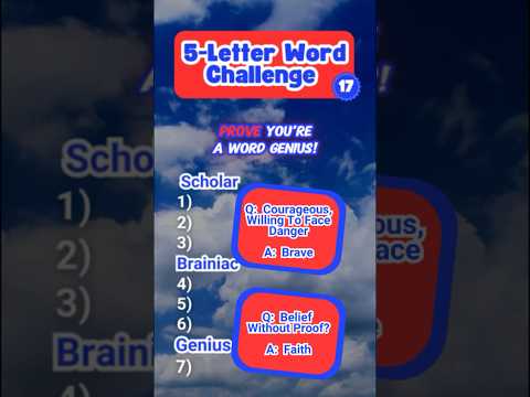 5 Letter Word Genius Challenge 17