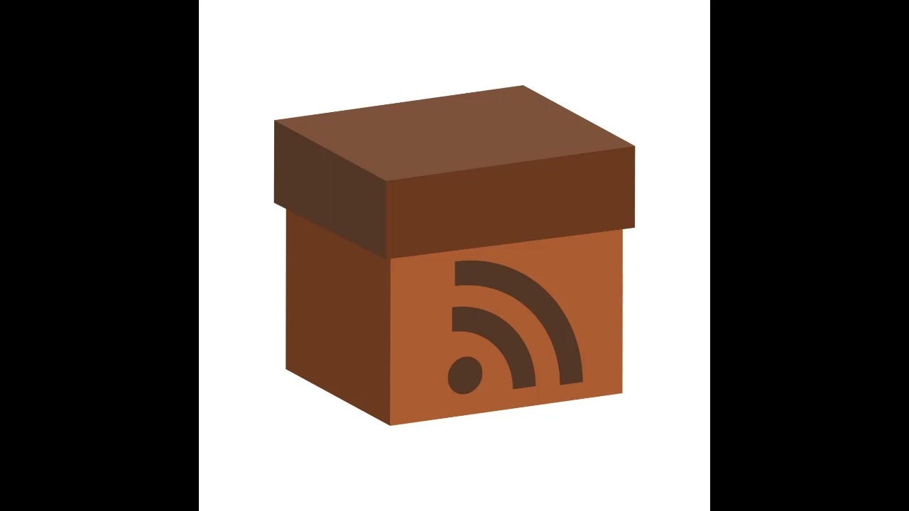 Illustration Of Gift Box with RSS Icon In Silhouette On White : Stock Vector (Royalty Free) 021857