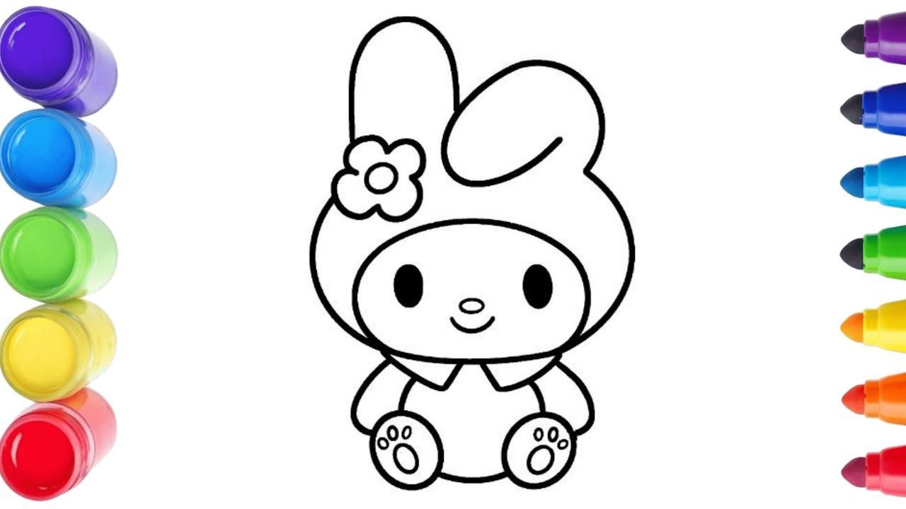 My Melody Coloring Page | Cute Sanrio Coloring for Kids