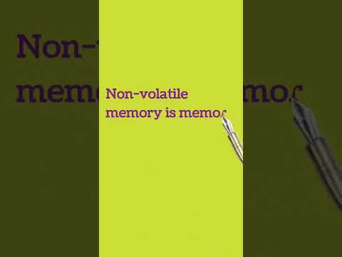 Non volatile memory