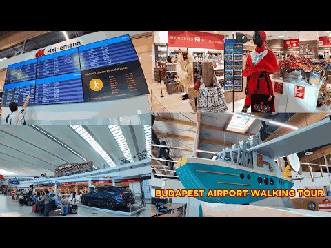 Budapest Airport (BUD) | Walking Tour Budapest Ferenc Liszt Airport | ASMR Vlog