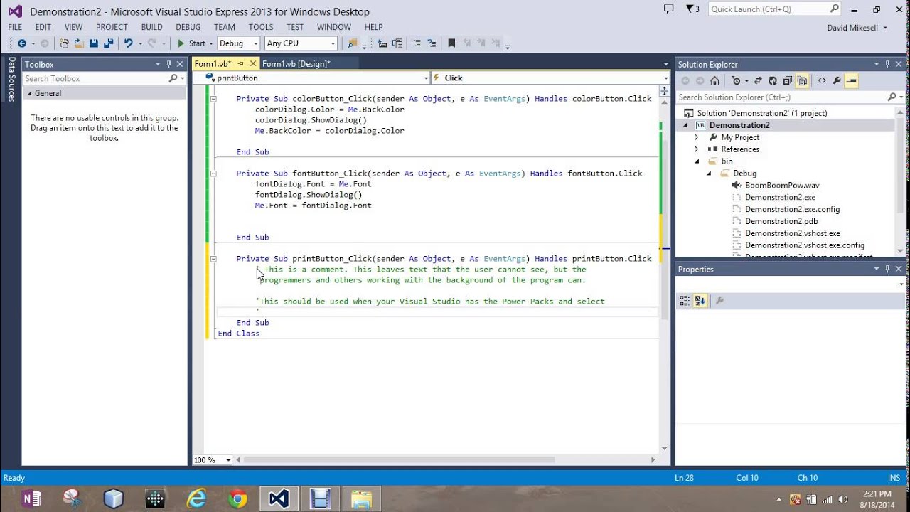 Coding Print Form Buttons