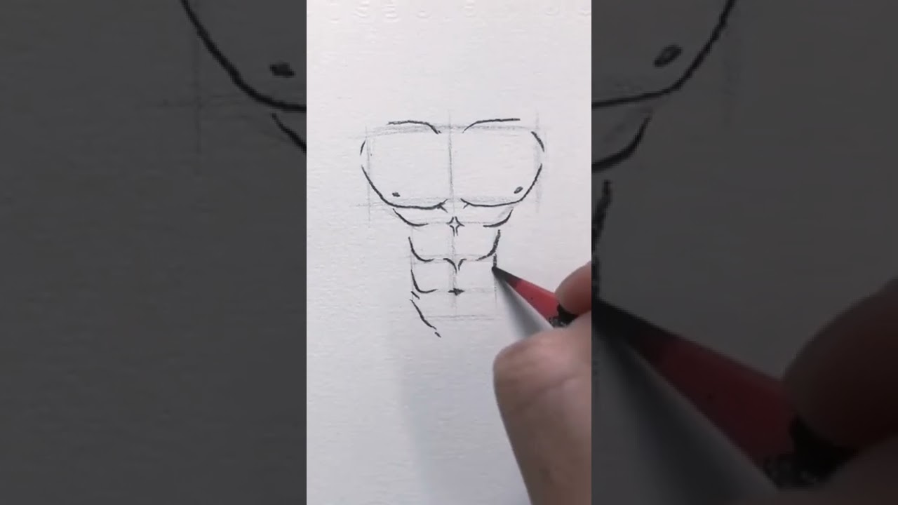 How To Draw a Boys Six Pack #shorts #sixpack